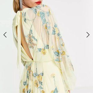ASOS | Dresses | Asos Edition Floral Embroidered Mesh Midi Dress With ...
